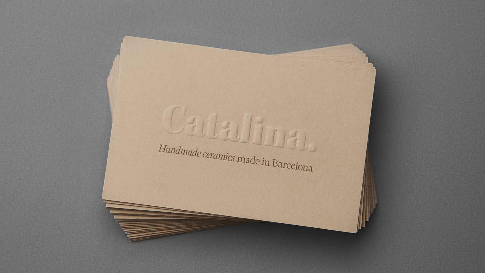 Tarjetas de visita con alto relieve Clay de Catalina | Minke